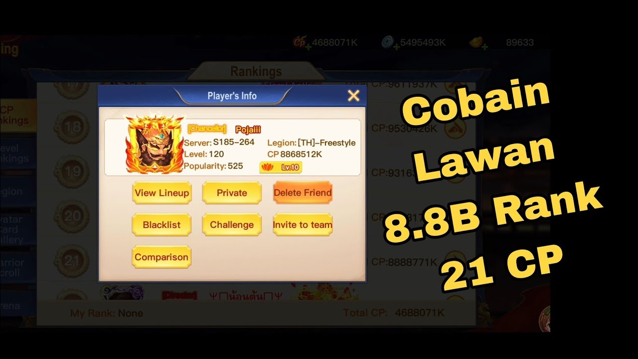CP Hanya Angka 😁 4B++ Vs 8B++++ - Dynasty Heroes - YouTube