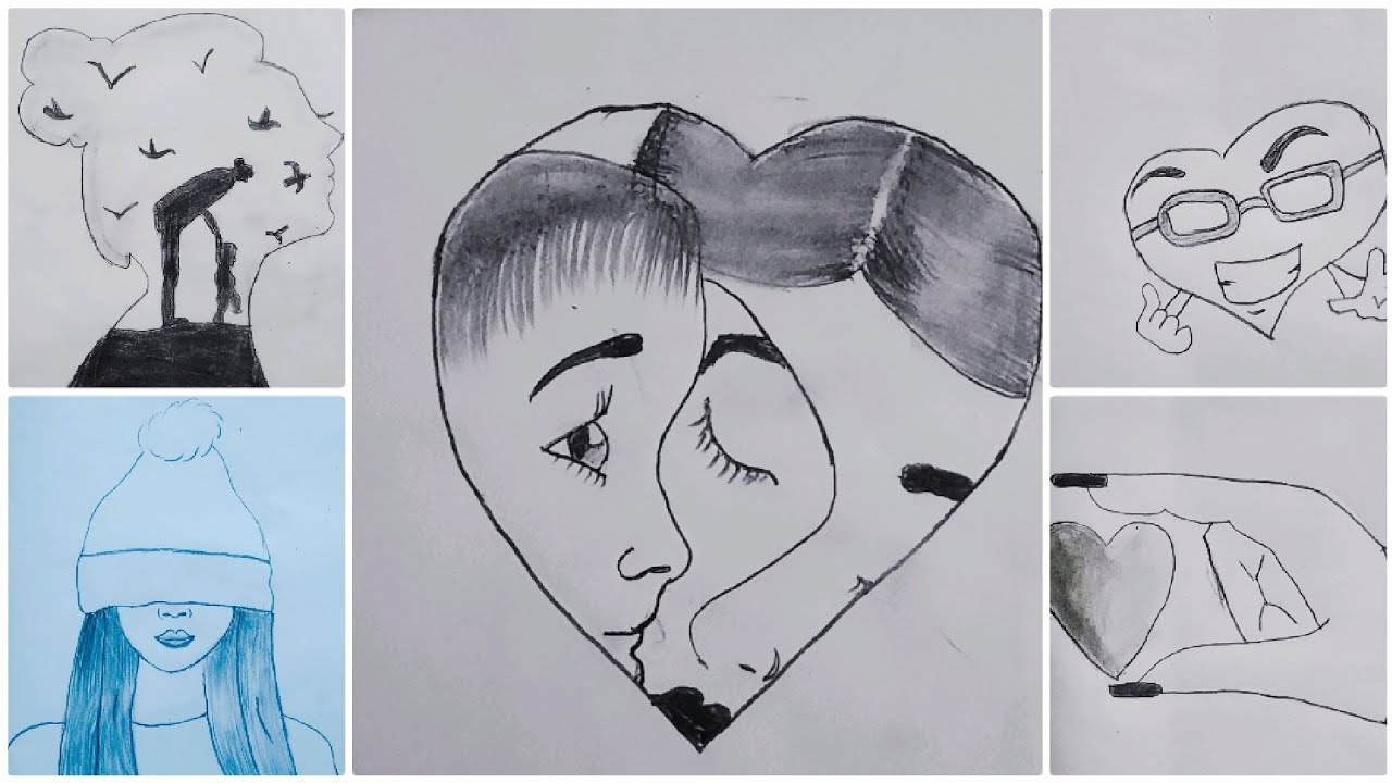 Top 5 beautiful drawing ideas || easy and beautiful drawing step by ...