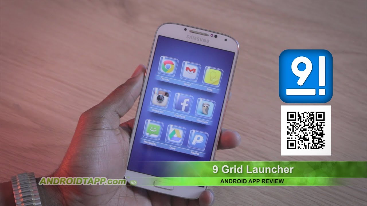 9 Grid Launcher Android App Review - YouTube