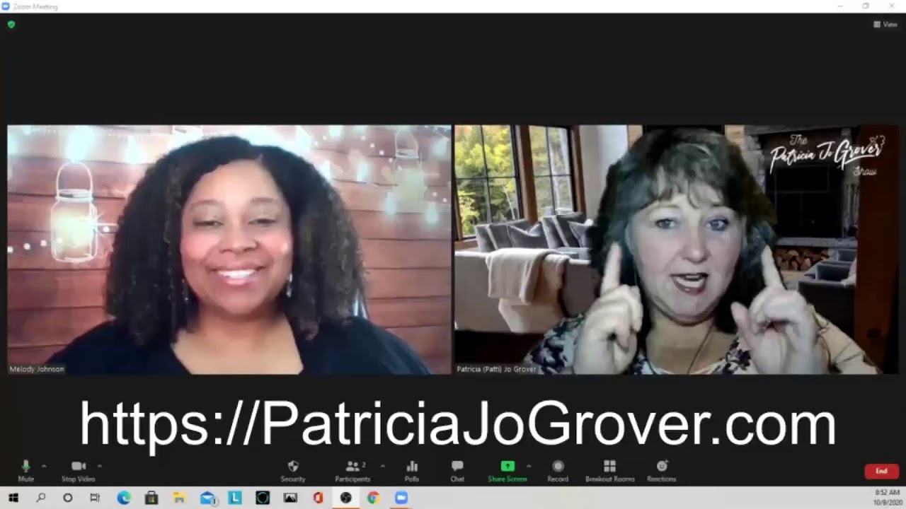 Episode 42 of "The Patricia Jo Grover Show" with Melody Johnson! - YouTube