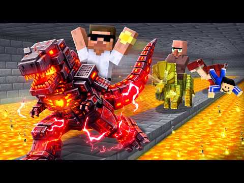 I Pretended to be a Noob then Used Secret Dinosaur in Minecraft..