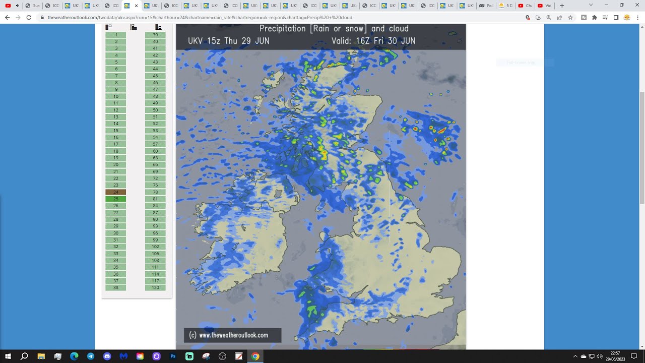 UK Weather Forecast: Showery Rain Spreading Eastwards (Friday 30th June ...