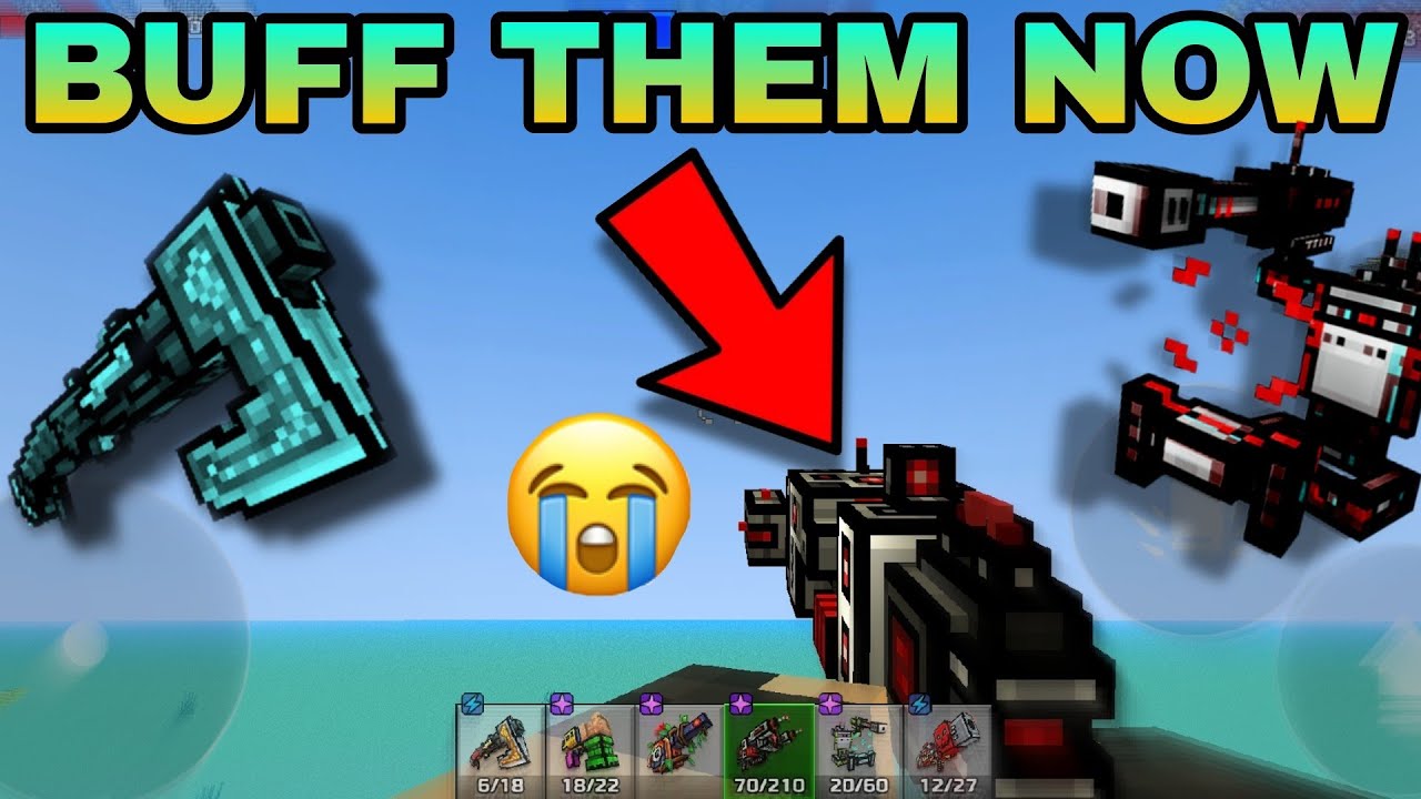 TOP 5 WEAPONS THAT NEED TO BE BUFFED RIGHT NOW!(Pixel Gun 3D) - YouTube