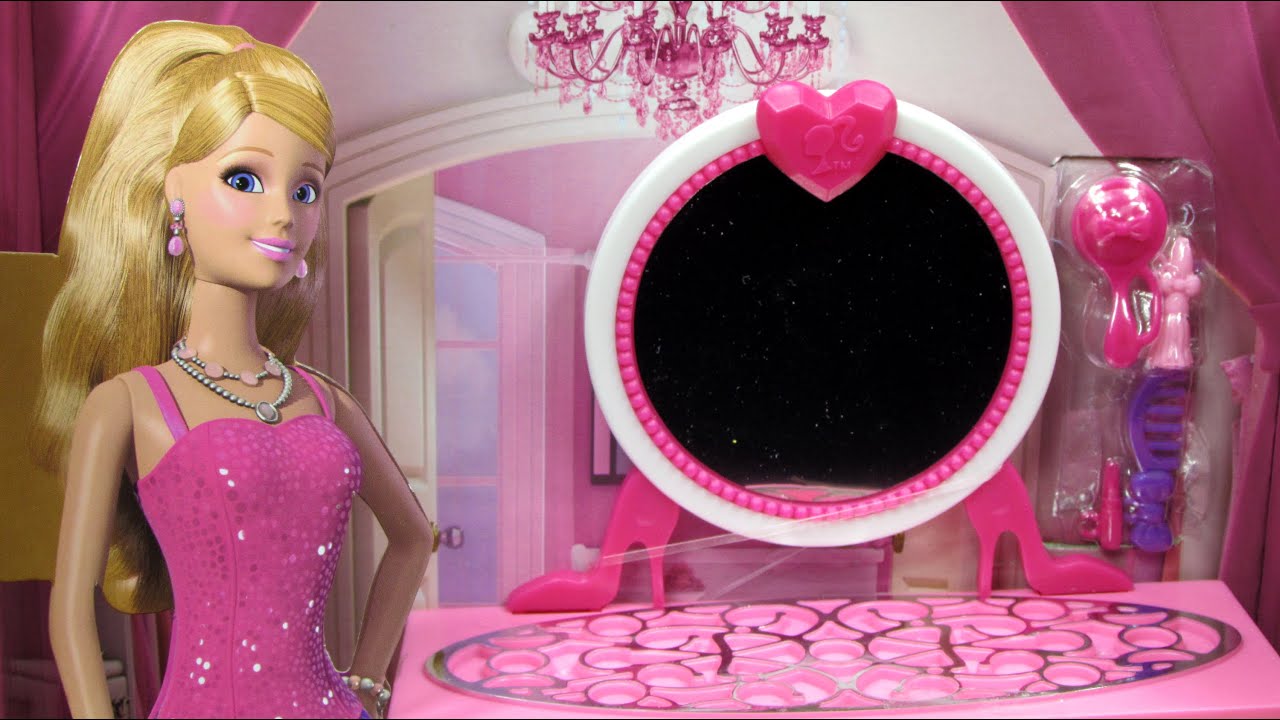 Barbie Glam Vanity Furniture Set - Mattel - X7936 X7940 - YouTube
