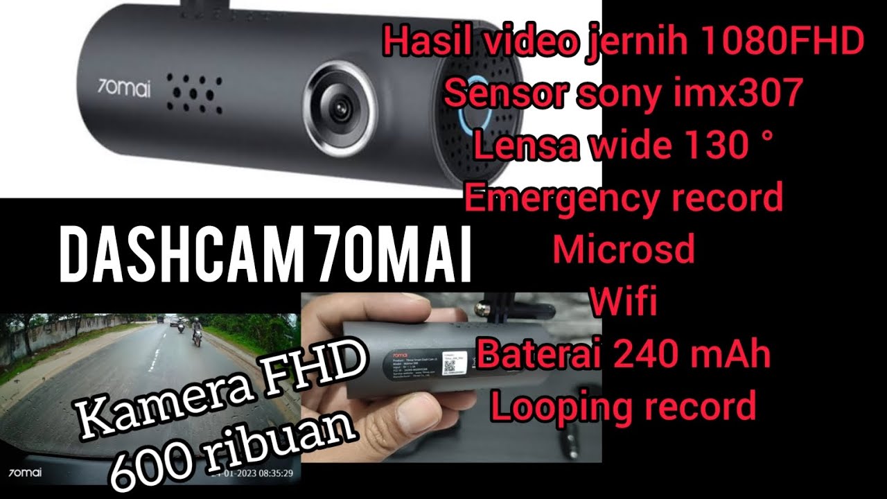PASANG SMART DASHCAM 70MAI 1080P FHD DI MOBIL BRV - YouTube