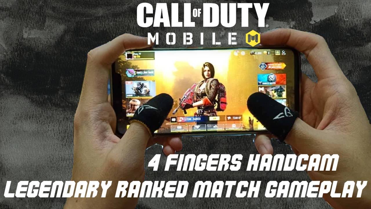 FOUR FINGERS PHONE HANDCAM GAMEPLAY COD MOBILE | LEGENDARY RANKED MATCH ...