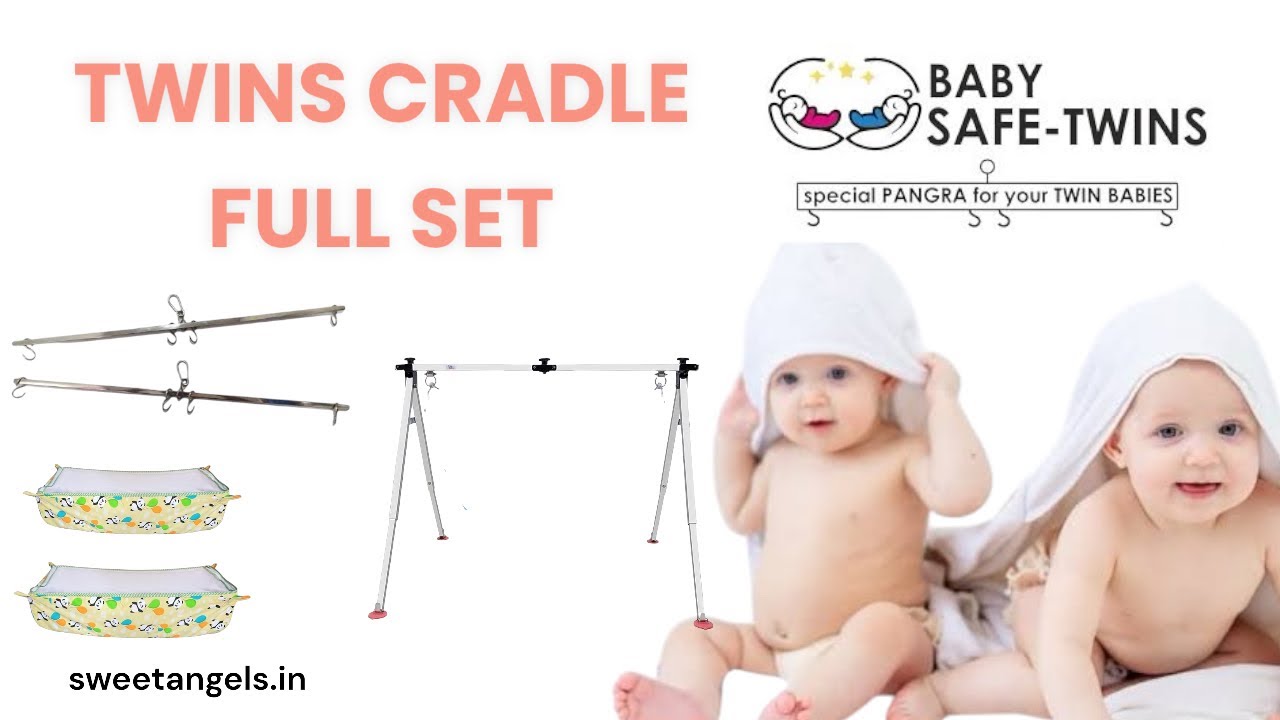 Baby Twins Cradle for Twin Babies Ghodiya with Baby Safe Twins Pangra ...