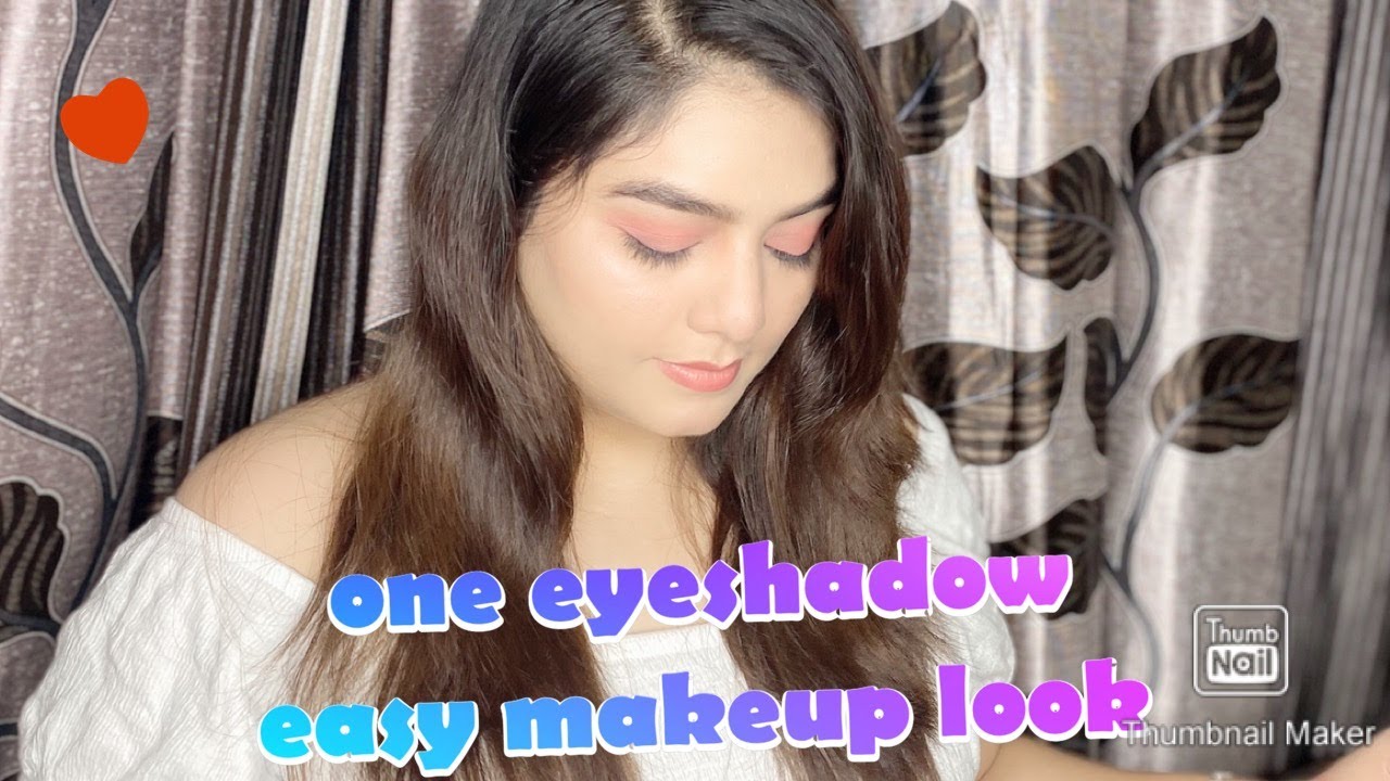 One Eyeshadow Makeup Look For Beginners - YouTube