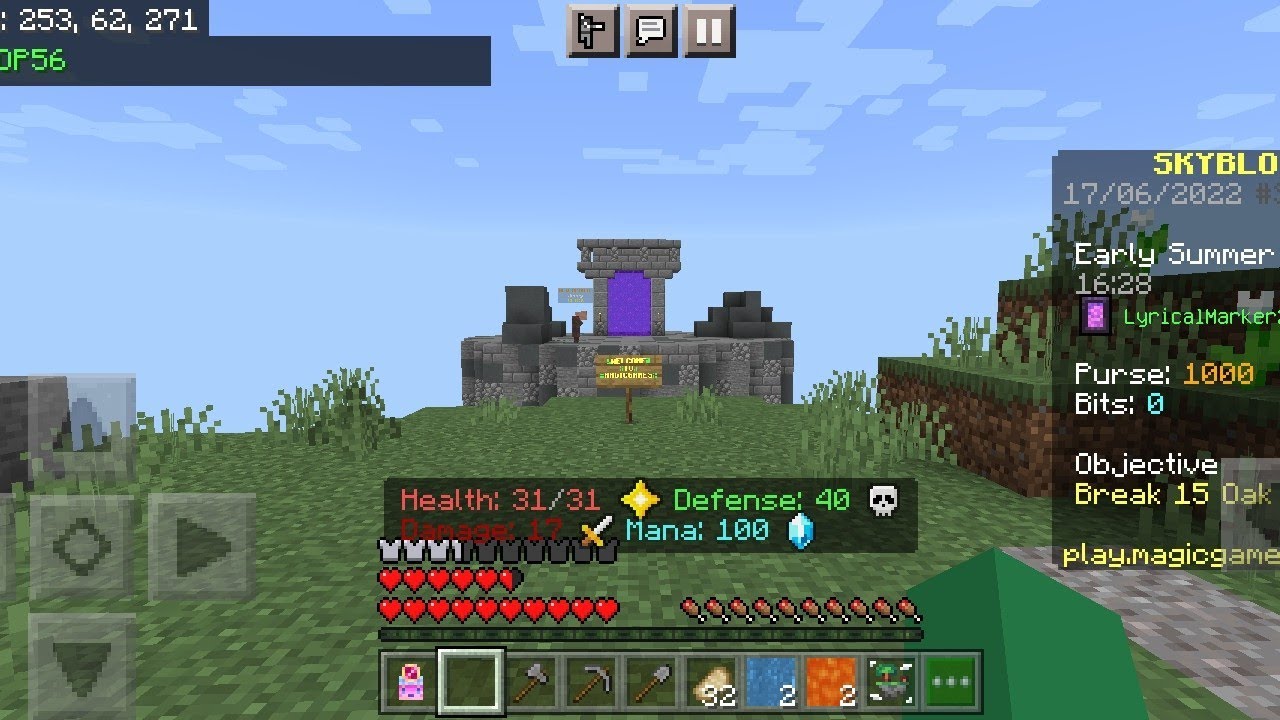 Hypixel server in minecraft Pe - YouTube