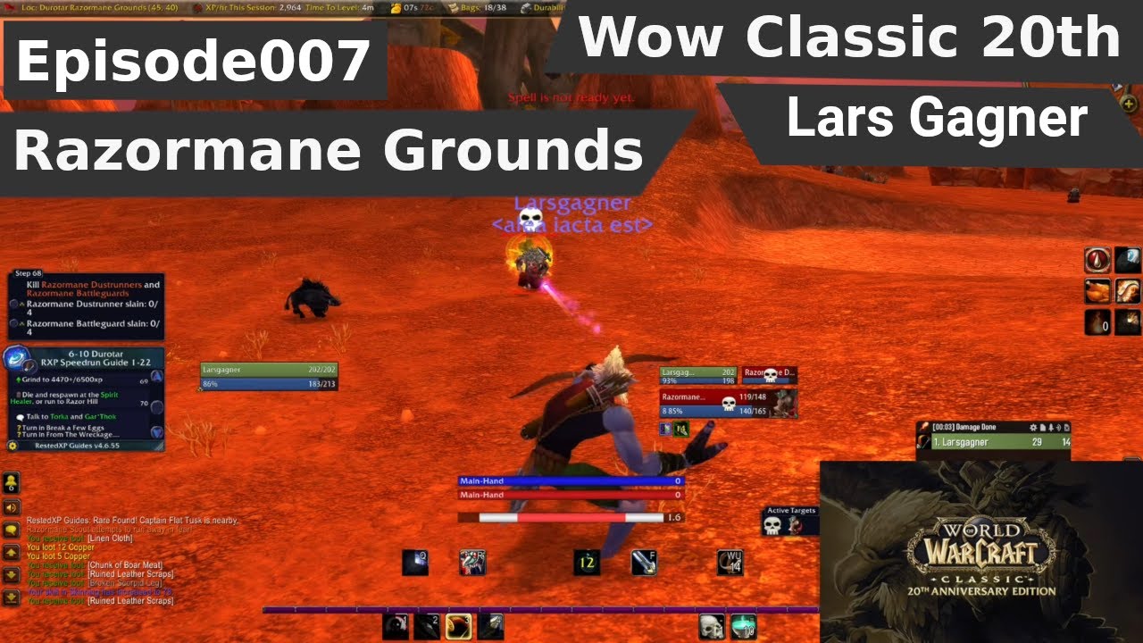 WoW Classic 20th Anniversary - Episode 007, Razormane Grounds. - YouTube