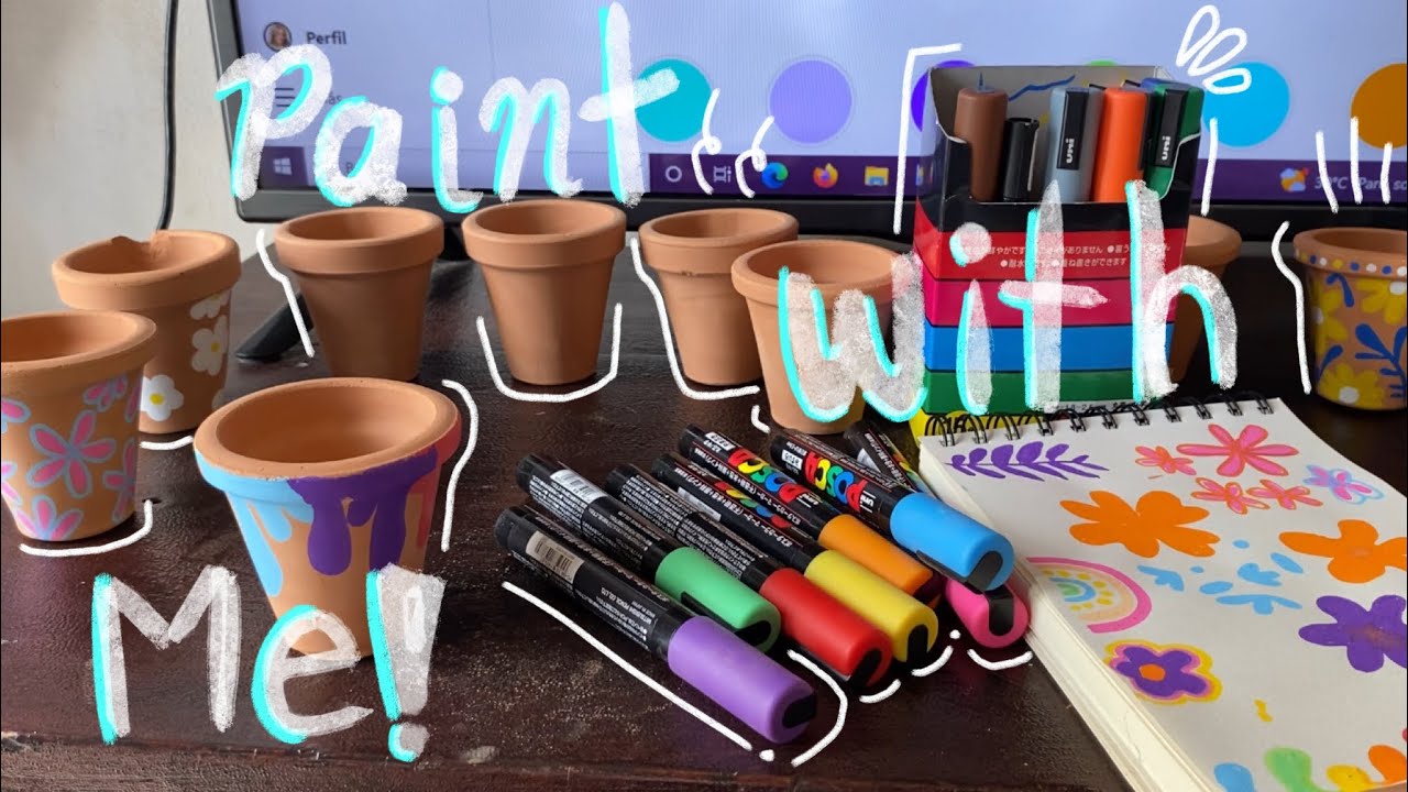 Paint with me “Macetas”// Pintando “Macetitas”🌿🌻 - YouTube