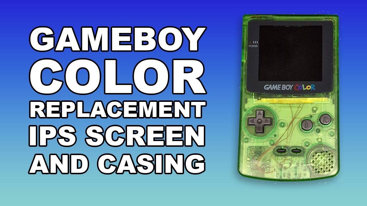 Gameboy screen replacement upgrade - YouTube