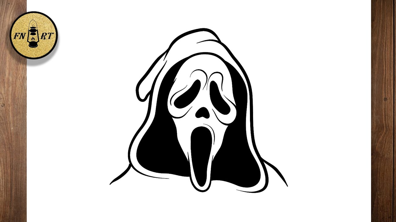 How to draw scream face easy - YouTube