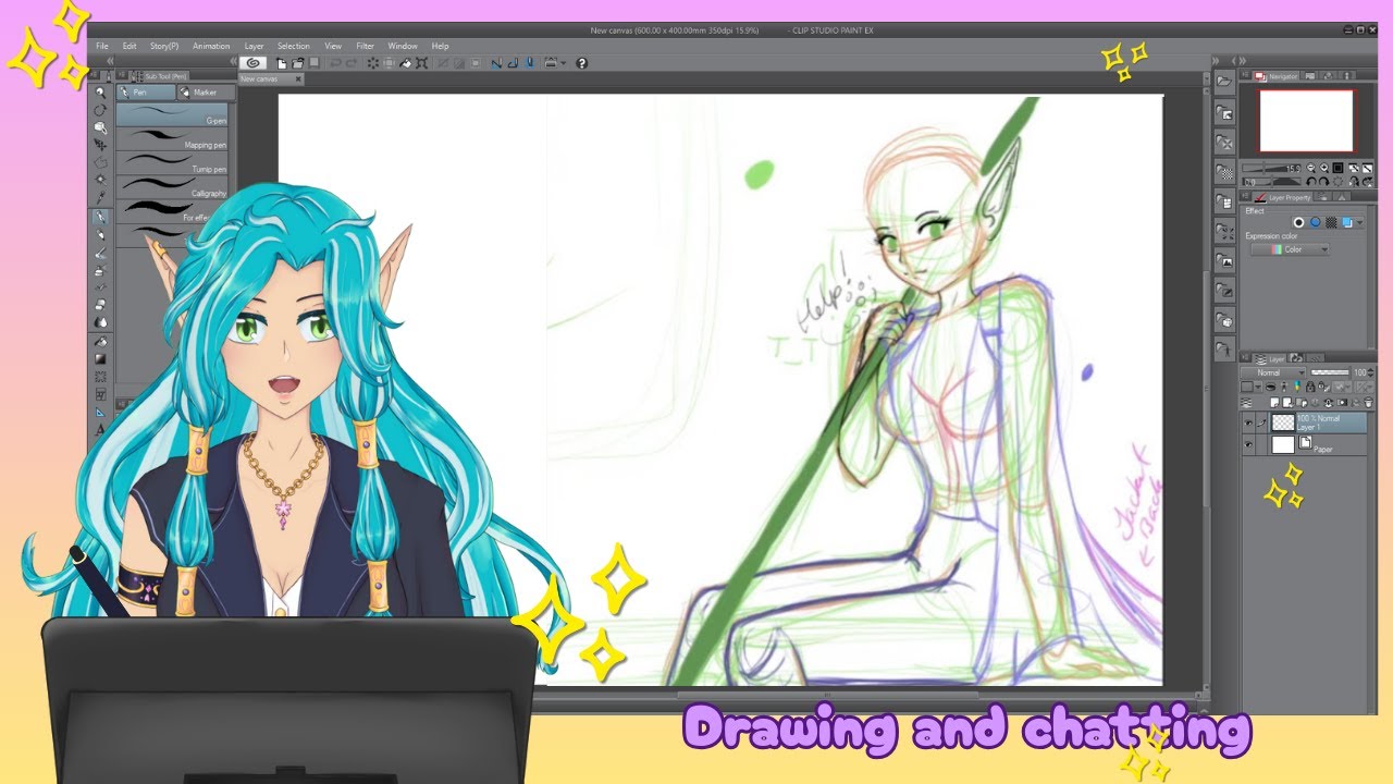 [Drawing Zatsudan] Let's draw and chitchat! - Working on stream asset ...