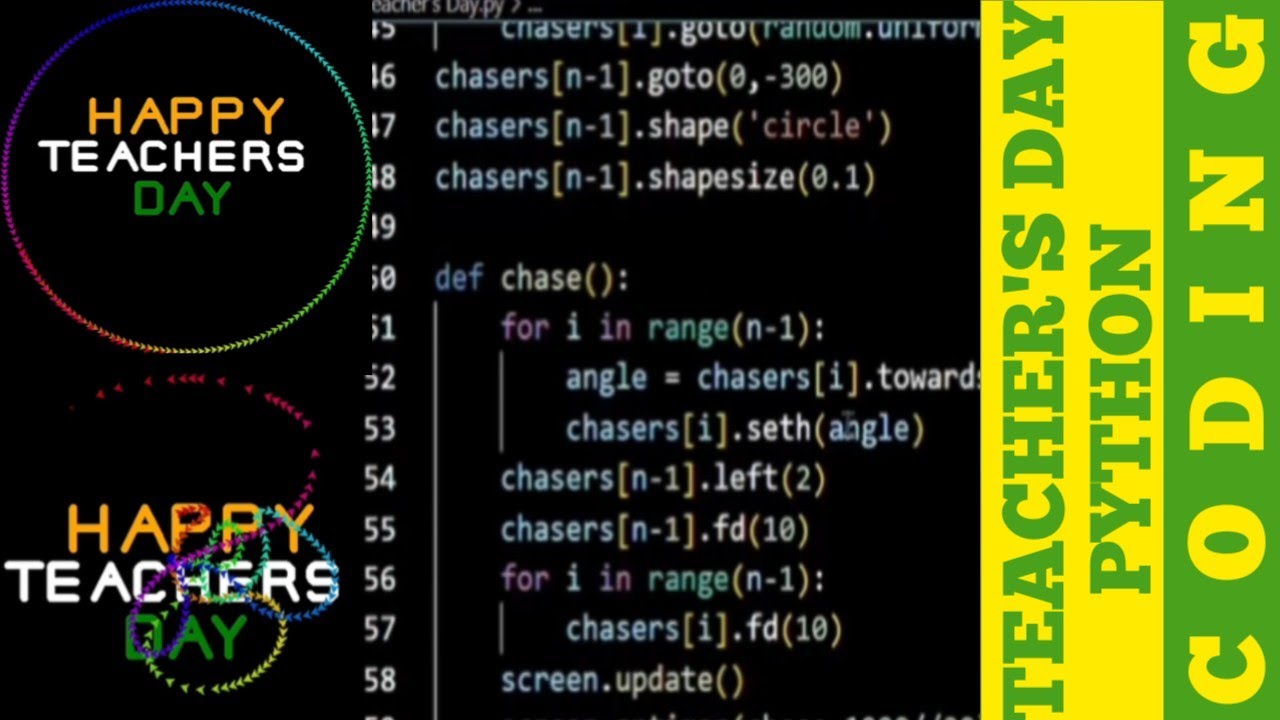Happy Teacher's Day||Happy Teacher's Day coding in Python||#mspoint #bcastudents # ...