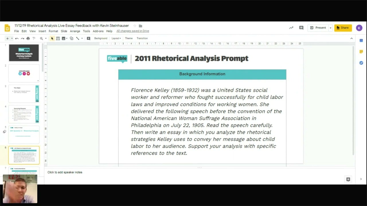 AP English Language - Rhetorical Analysis: Essay Feedback | Fiveable ...