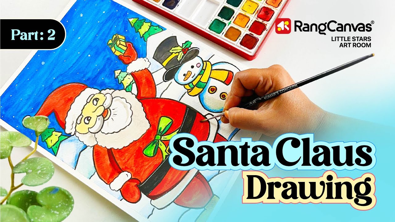 How to make Santa Claus drawing | Christmas Santa Claus drawing | How ...