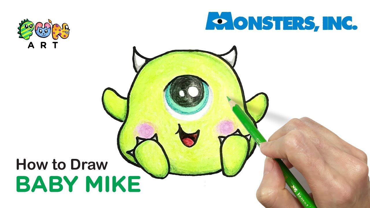 How To Draw Baby Mike Wazowski