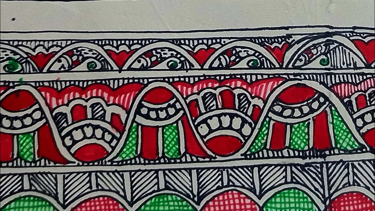 Madhubani painting for beginners, Mithila painting learn to draw ...
