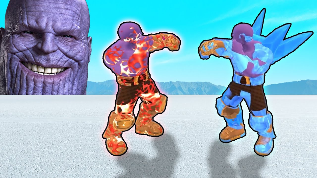 Fire Thanos VS Ice Thanos - YouTube