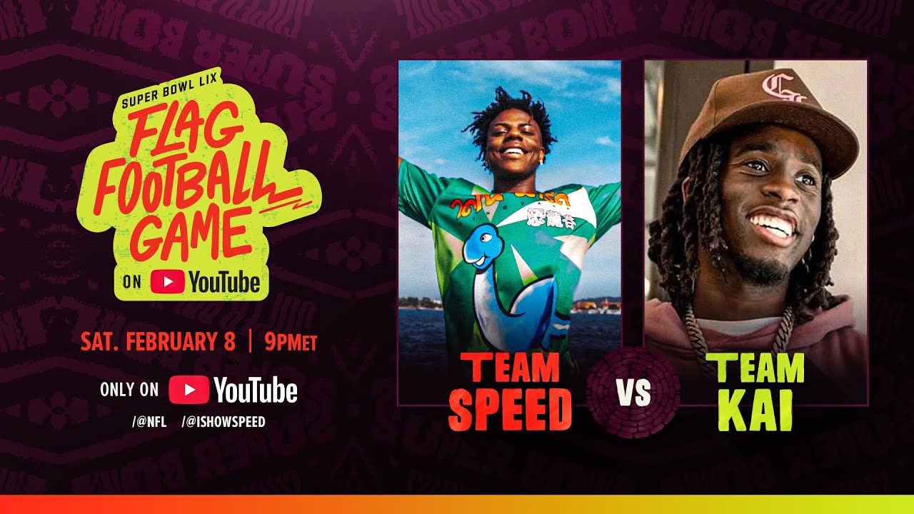 Team Speed vs. Team Kai @ Super Bowl LIX Flag Football Game on YouTube ...