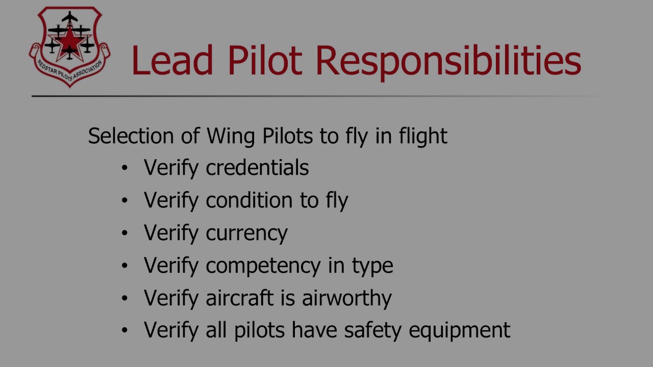 Red Star Pilots Association Wing Ground School - YouTube