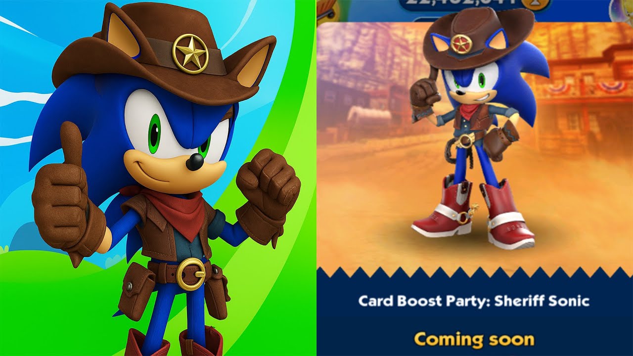 Sonic Dash - Sheriff Sonic 🐾 NEW Character Coming Soon! 🤠🔥 - YouTube