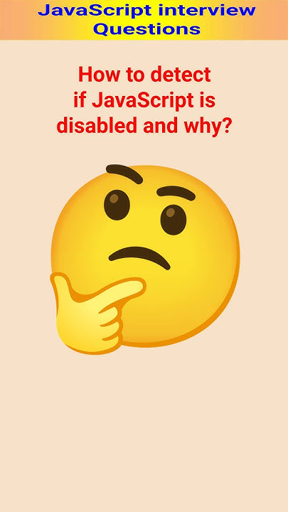how to detect if JavaScript is disabled? #javascript #interviewquestions - YouTube