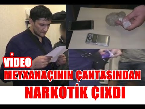 Meyxanaçının üstündən narkotik maddənin çıxma anları. Cavid Sumqayıtlının üstündən narkotik çıxdı