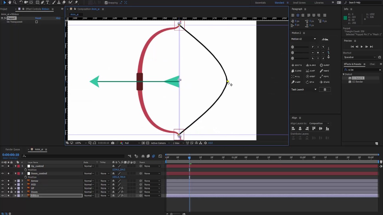 How to create Bow and Arrow in after effects - YouTube