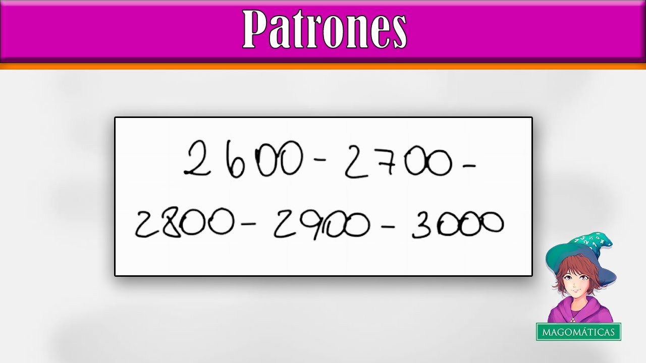 Patrones con números hasta el 10 000 - YouTube