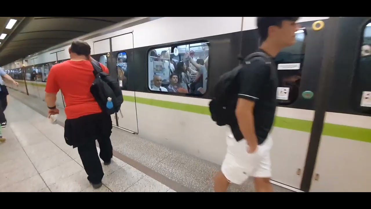 3rd generation train departing Syntagma station (line 3) - YouTube