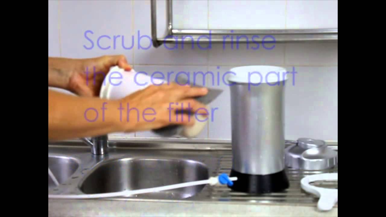 How to clean the ceramic filter in your alkaStream - YouTube