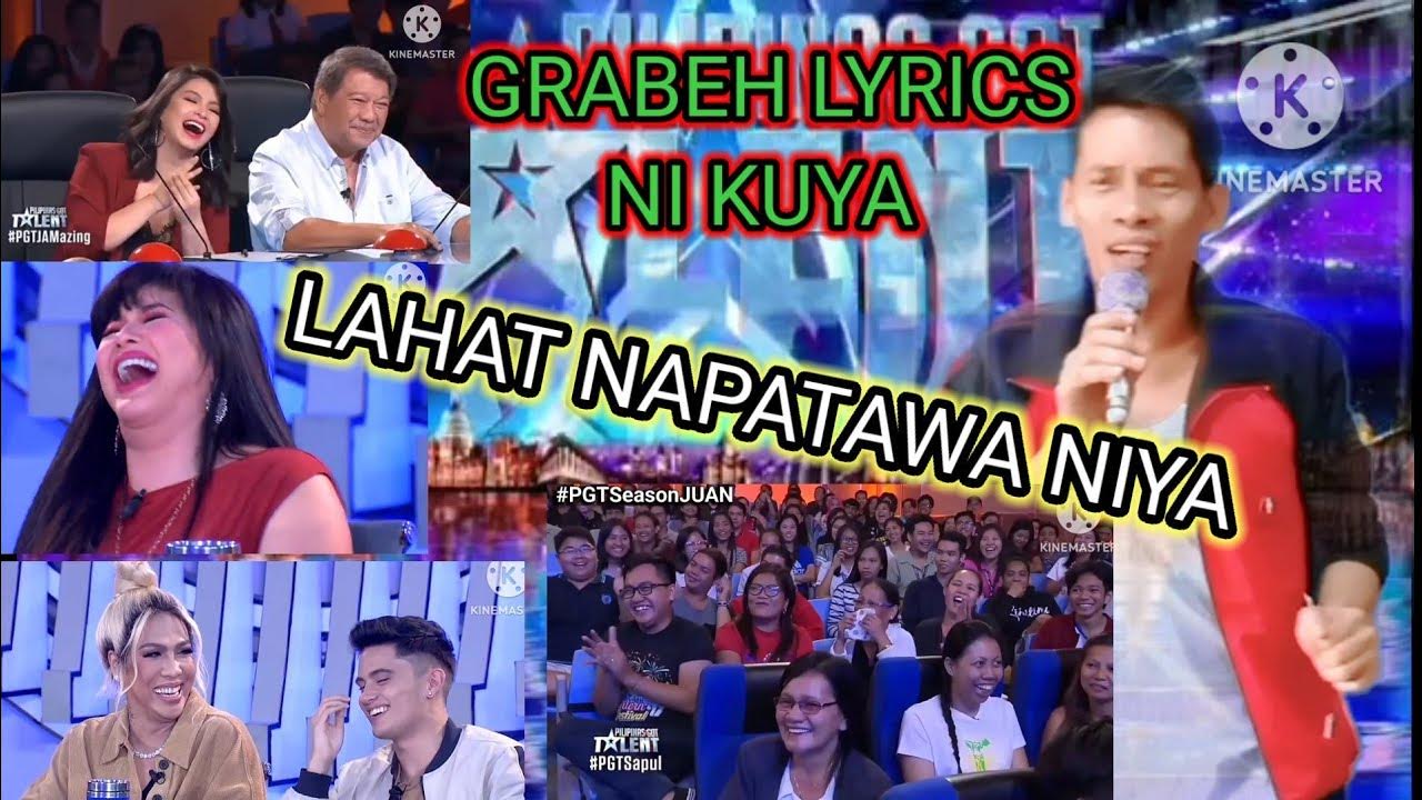 PILIPINAS GOT TALENT- LAHAT NAPASAYA NI KUYA SA KINANTA NIYA - YouTube