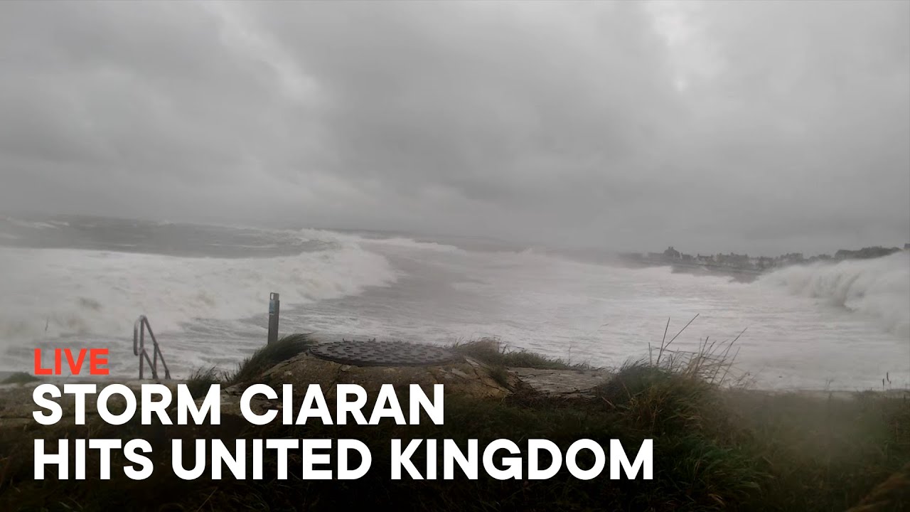Storm Ciaran Live - United Kingdom Coasts - YouTube