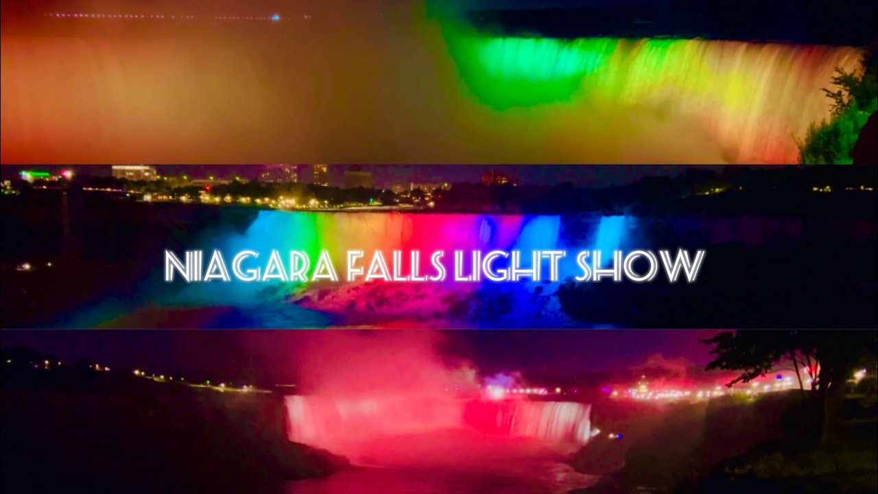 Niagara Falls Light Show,Nightly Illumination, Canada - YouTube