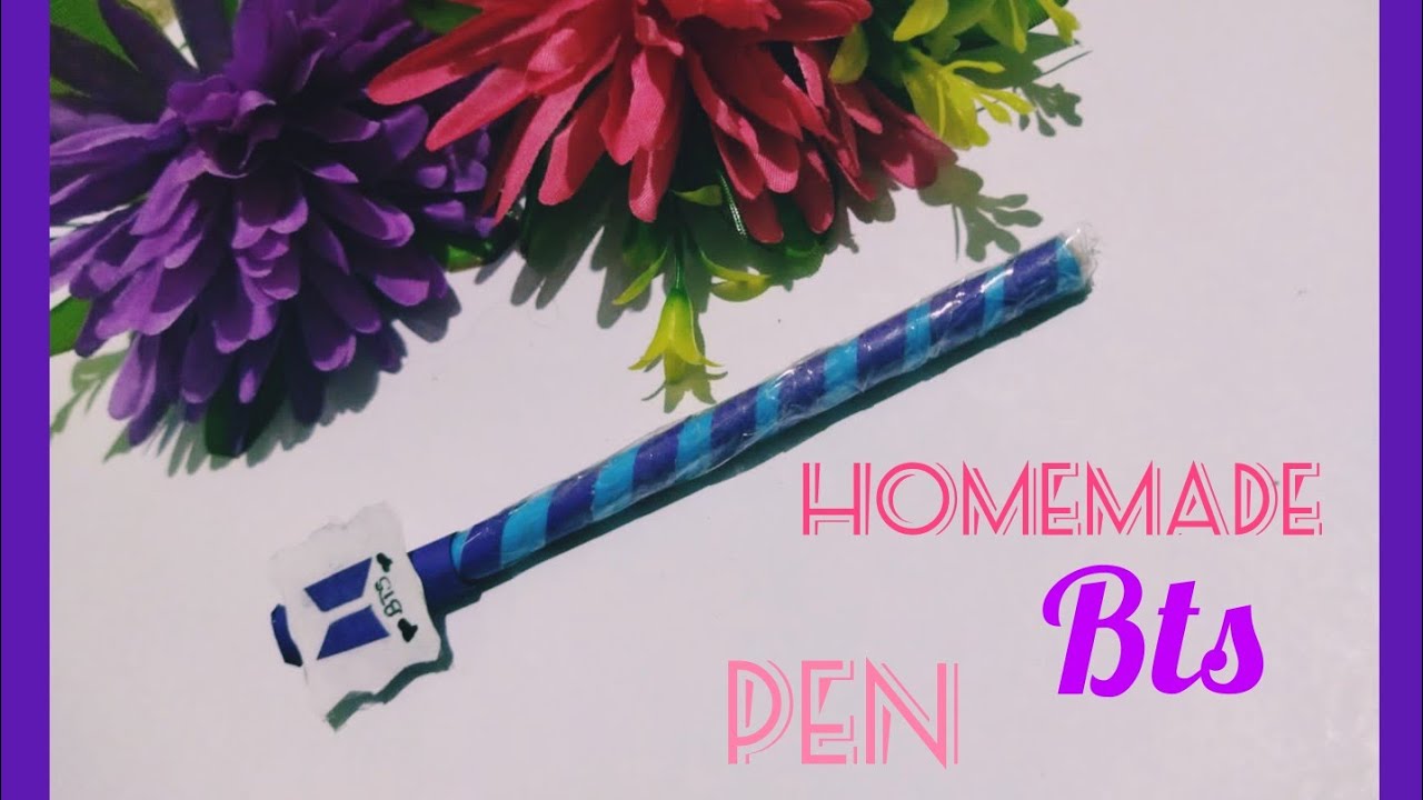 homemade 💜 BTS 💜 pen//Fancy crafts//BTS forever// - YouTube