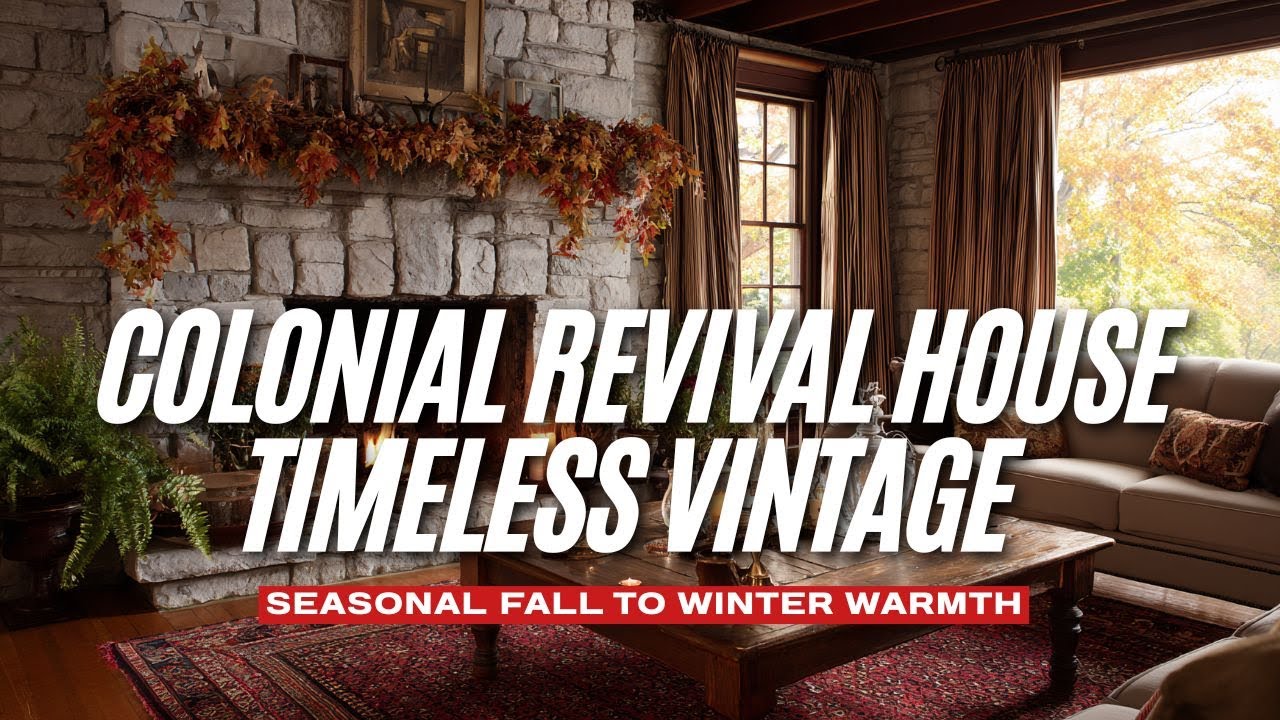 Colonial Revival House Timeless Vintage Interiors with Seasonal Fall to ...