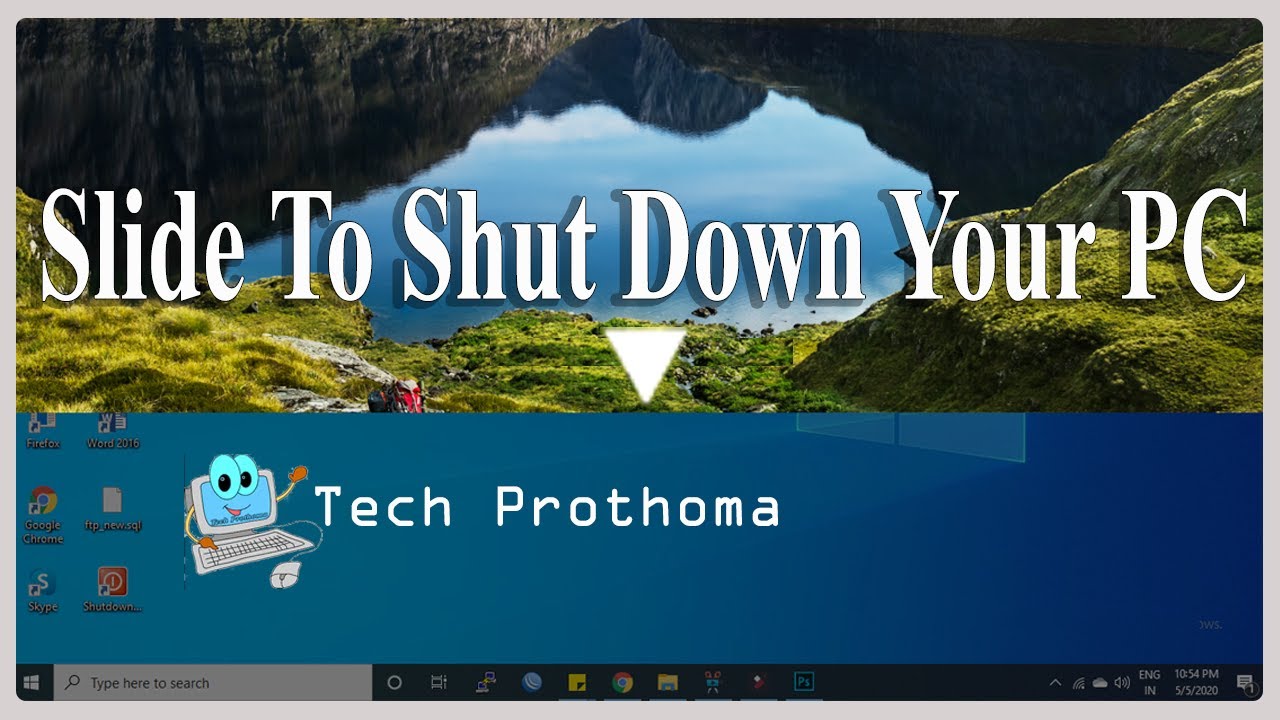 Awesome Shutdown Style of Windows 10 || Slide to Shutdown Desktop ...