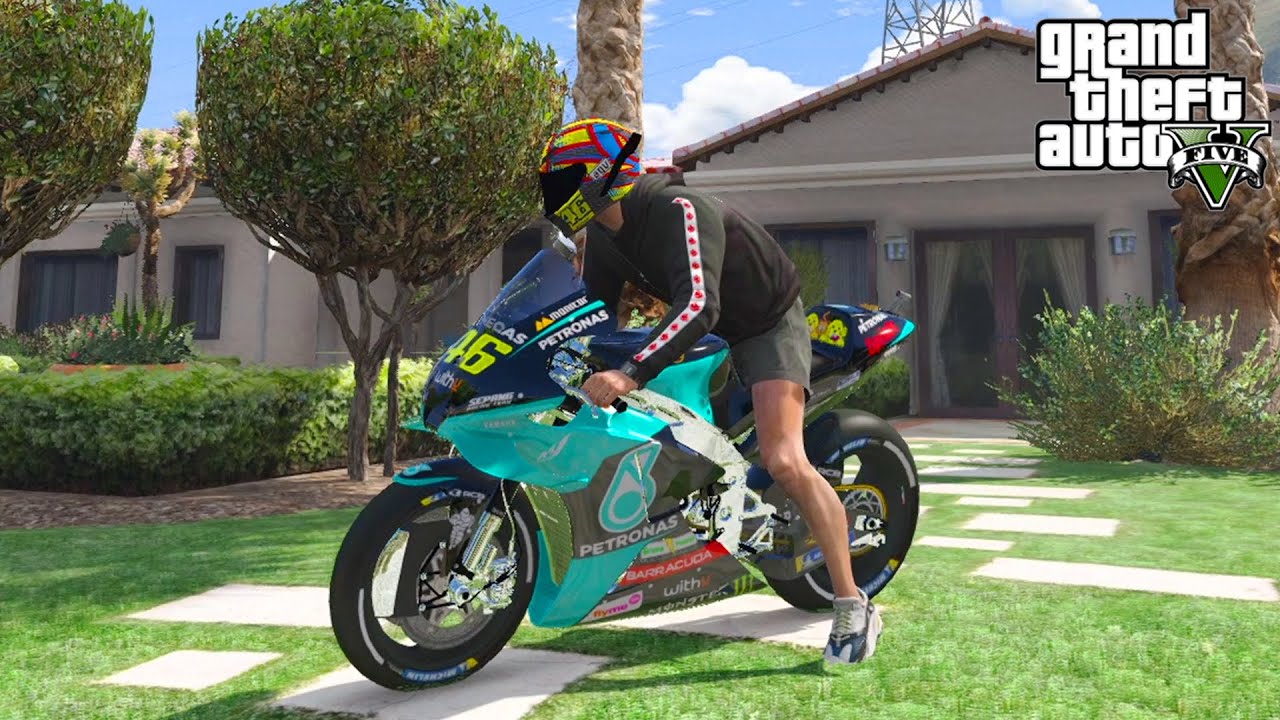 MOTO GP LEGEND YAMAHA R1M VALENTINO ROSSI KEBUT KEBUTAN - GTA V MOD ...
