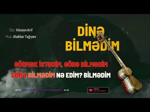 Dinə Bilmədim. Karaoke. Minus.         #karaoke #minus #azərbaycan #musiqi #mahni #şair #tar