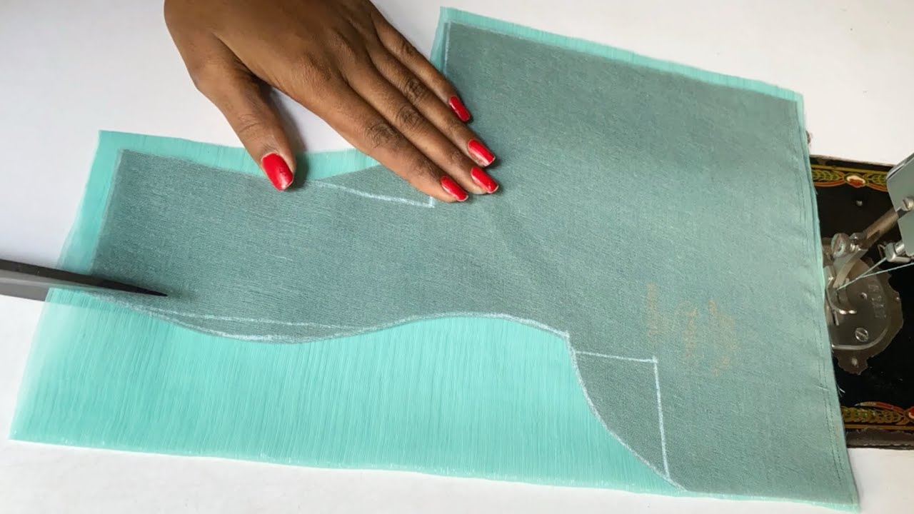 Simple And Easy Blouse Back Neck Design || Blouse Design Cutting And ...
