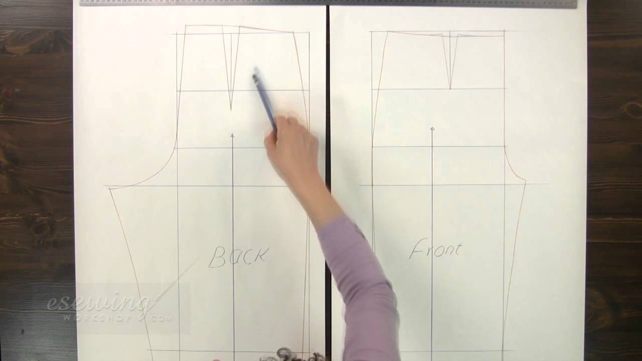 Pants Block Pattern Styling - Converting One Dart Into Two ...