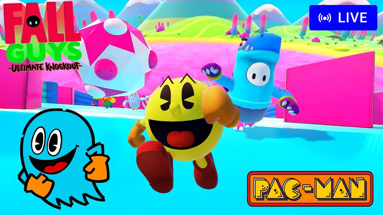 LIVE: Fall Guys Ultimate Showdown Season 9 (The Pac-Man Collab) - YouTube