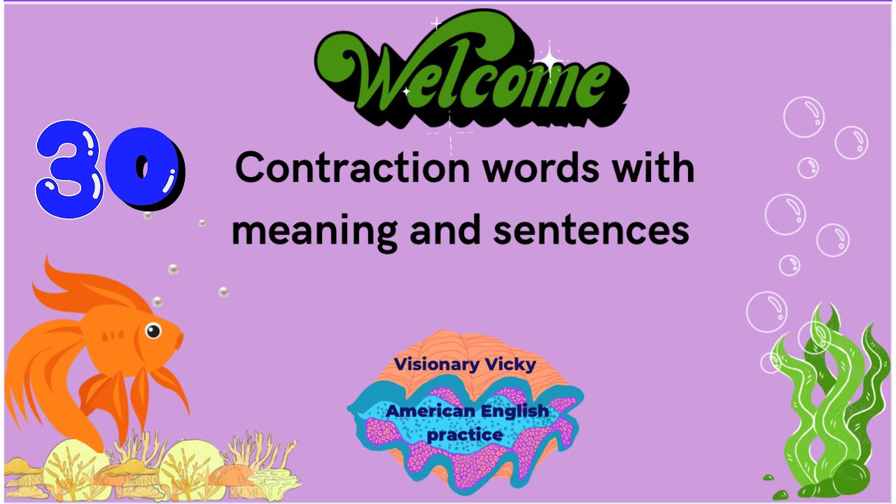 30 Contraction words practice Learn the words, meaning & sentences ...