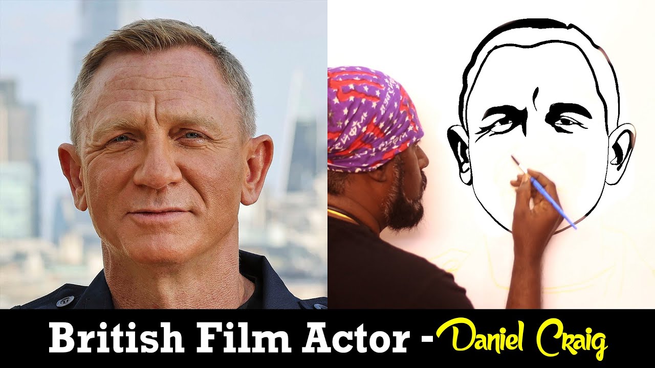 How to Draw Daniel Craig British film actor - Udhaya Speed Painting ...