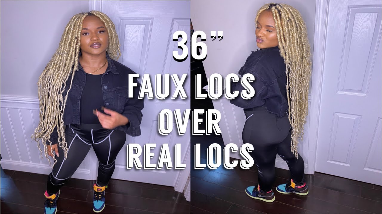 36” Faux Locs over REAL LOCS/Sister Locks | Peyton Reneé - YouTube
