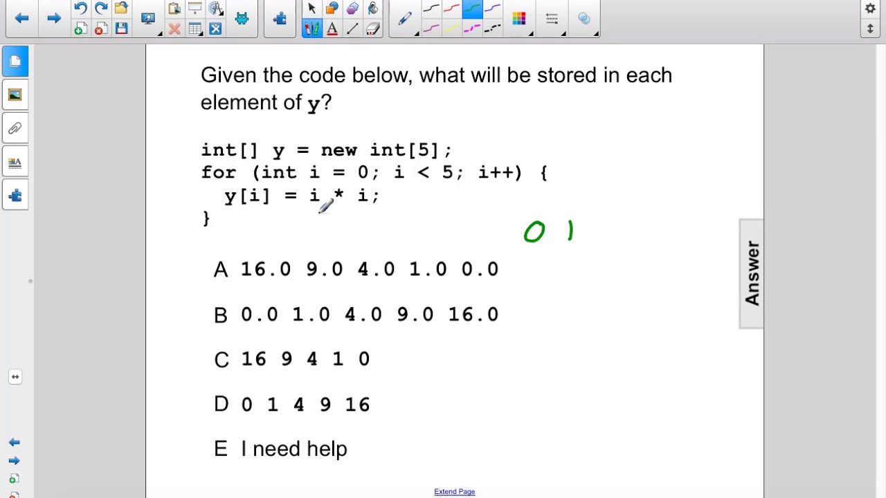 CS Arrays Elements and Loops Q10 - YouTube