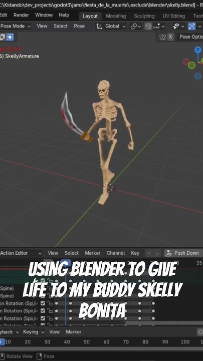 FDLM Devlog #short - Skelly Bonita #gamedev #blender3d #lowpoly #psx - YouTube