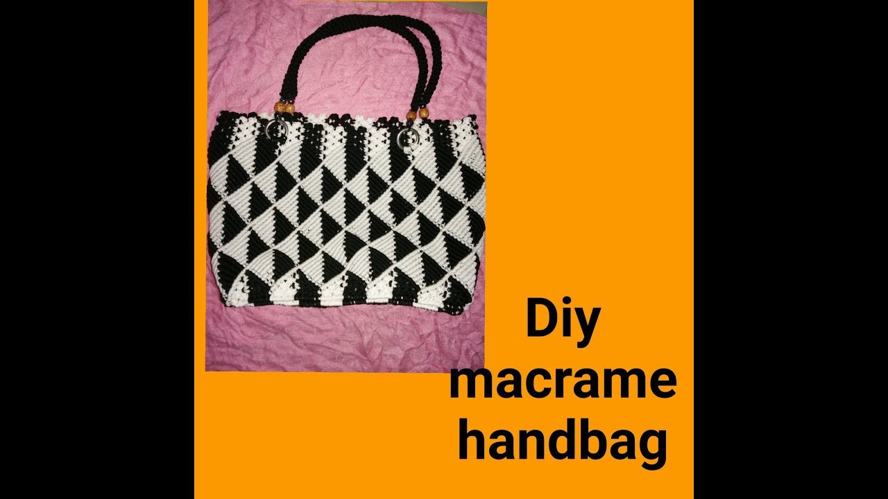 diy macrame handbag handle # design 1 - YouTube